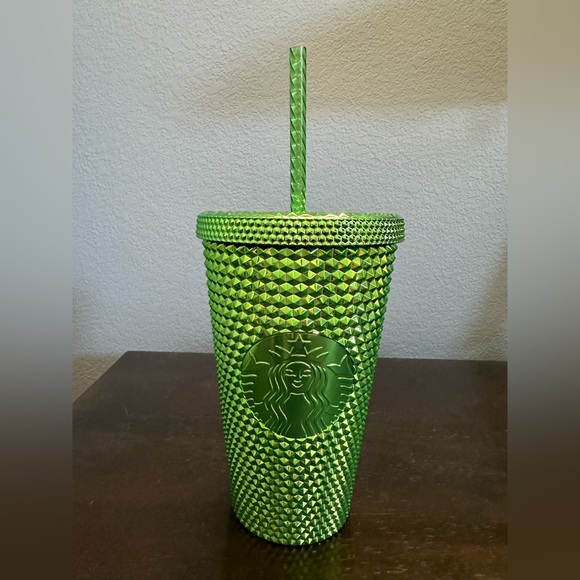 Starbucks | Kitchen | Starbucks Green Tumbler With Straw Bright And ...